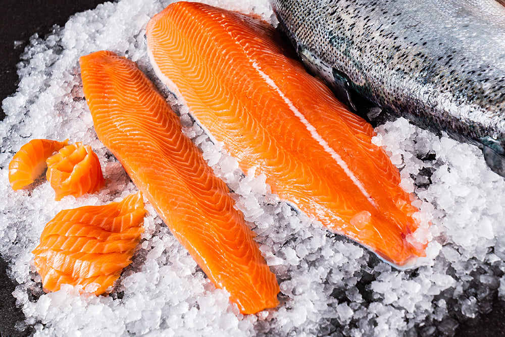 Fresh King Salmon Fillet (Sashimi Quality, Skin on) 4 lb ~4.5 lb