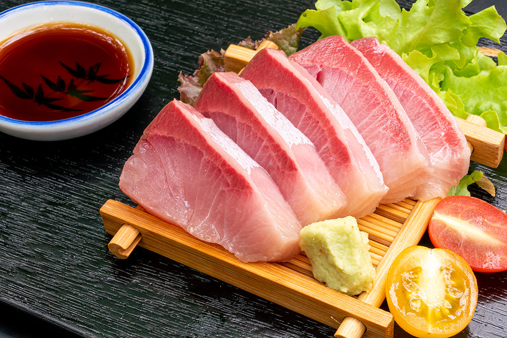 Frozen Japanese Yellowtail Hamachi Loin (Sashimi quality) 1.2 lb ~ 1.5